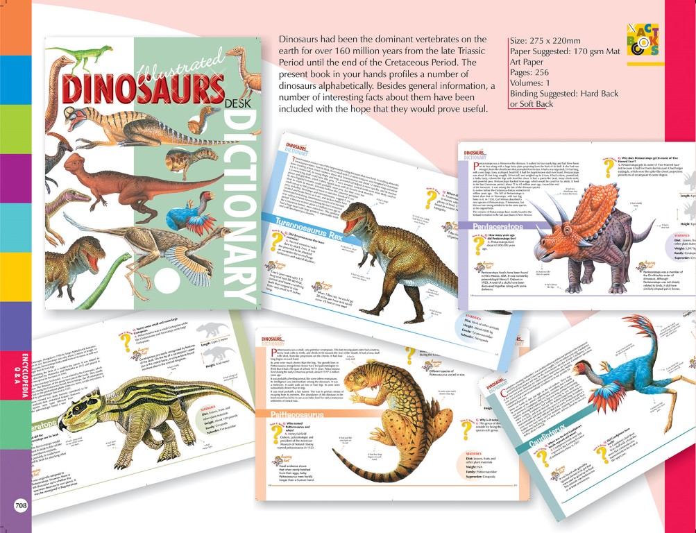 Illustrated Dinosaurs Desk Dictionary | Xactbook